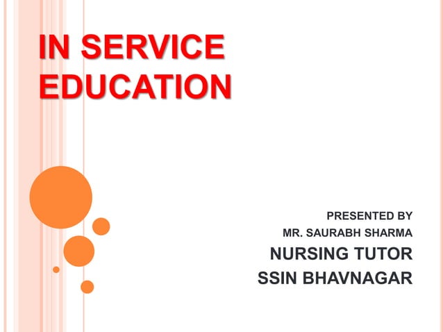 In service education | PPT
