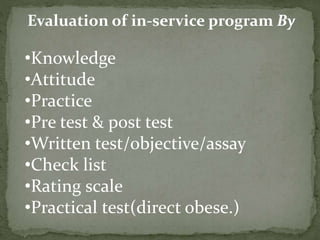 In service education | PPTX | Educational Assessment | Education