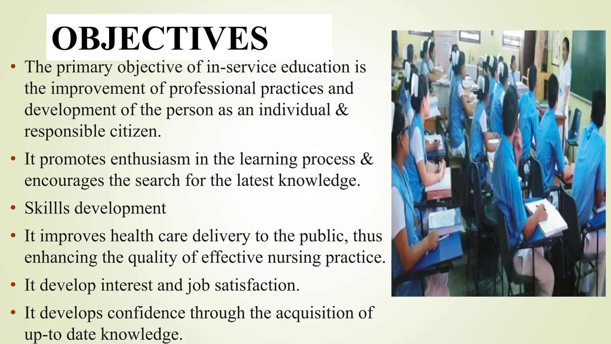 in service education.pptxNature & scope of in-service education program ...