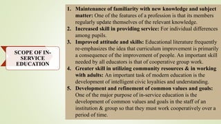 in service education.pptxNature & scope of in-service education program ...