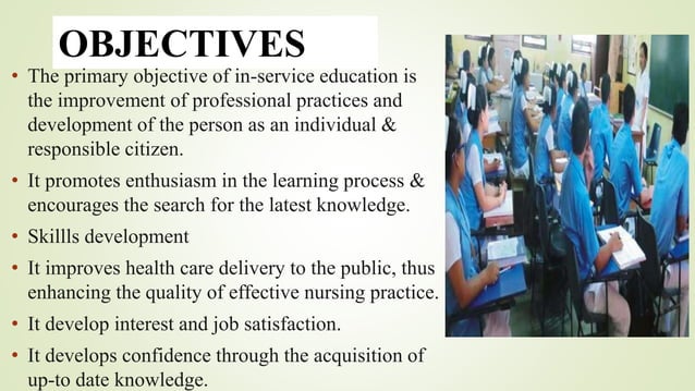 in service education.pptxNature & scope of in-service education program ...