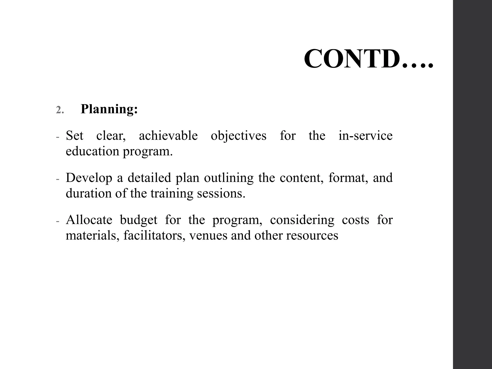 In-service education (Nursing Mangement) | PPTX