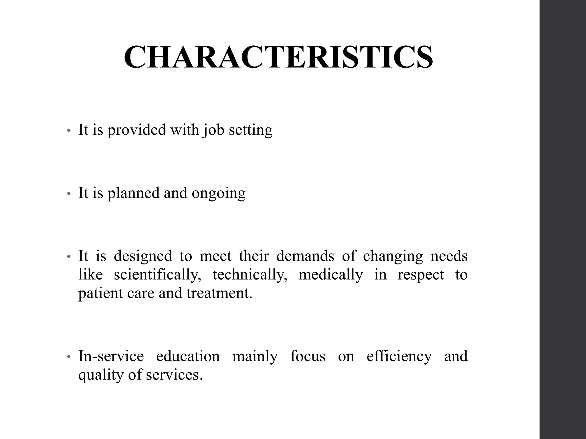 In-service education (Nursing Mangement) | PPTX