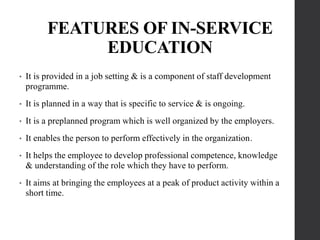 In-service education (Nursing Mangement) | PPTX