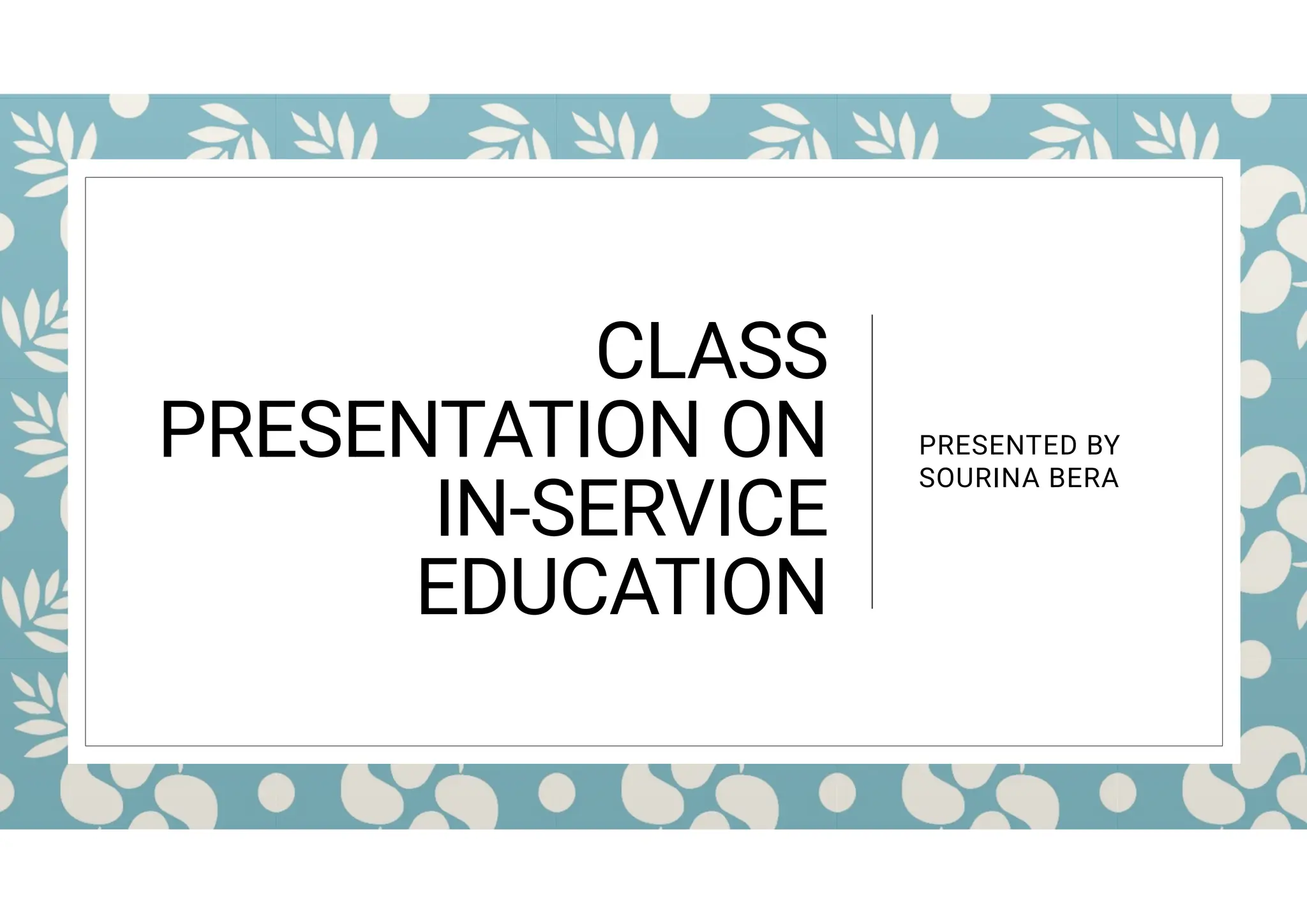 Inservice education | PDF