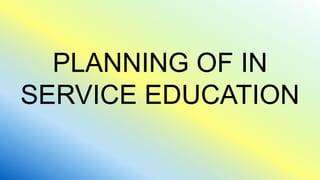 In Service Education | PPT