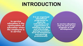 In Service Education | PPT