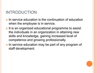 Inservice education | PPTX