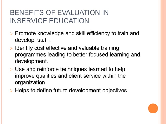 Inservice education | PPTX | Vocational Training | Careers