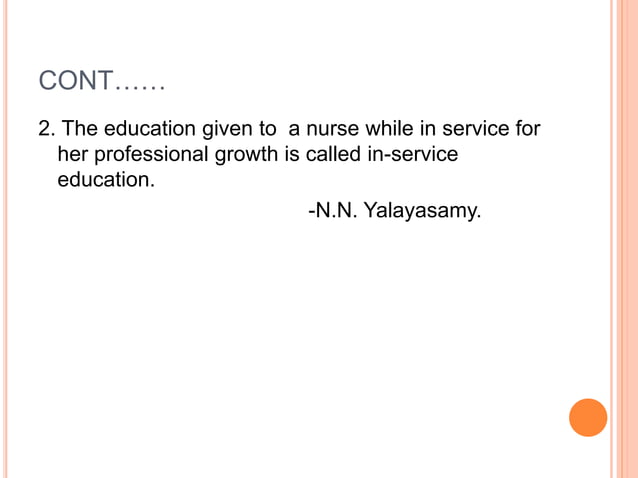 Inservice education | PPTX | Vocational Training | Careers