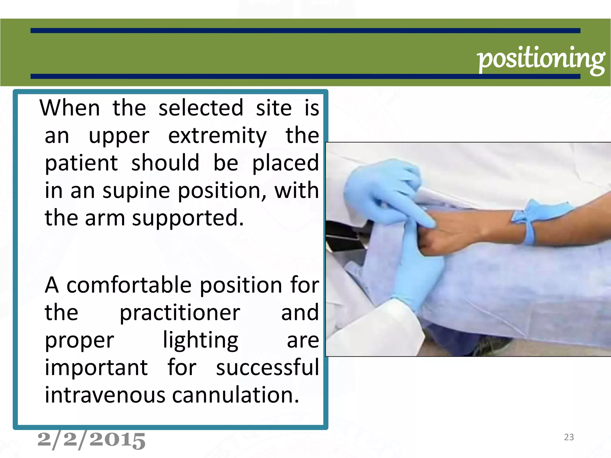 Intravenous canulation, its complication and nursing management | PPSX