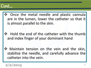 Intravenous canulation, its complication and nursing management | PPSX