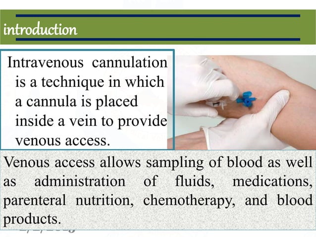 Intravenous canulation, its complication and nursing management | PPSX