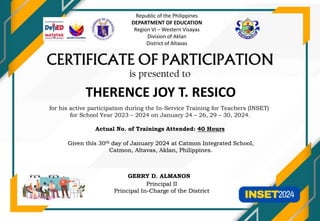 INSET-CERTIFICATES-fnznznznznznznznznznznzn | PPT