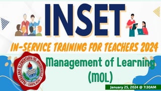 IN Service Training - Day- 02 - 2024 MOL | PPTX