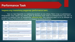 KNSEPTNG PANGWIKA NG PILIPINAS ARAIN 1 HANGANGGANG 3 | PPT