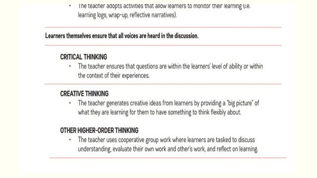 COT OBSERVABLE INDICATORS DURING TEACHING DEMONSTRATION | PPT