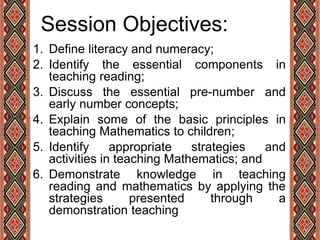 strategies in promoting numeracy and literacy | PPTX