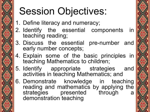 strategies in promoting numeracy and literacy