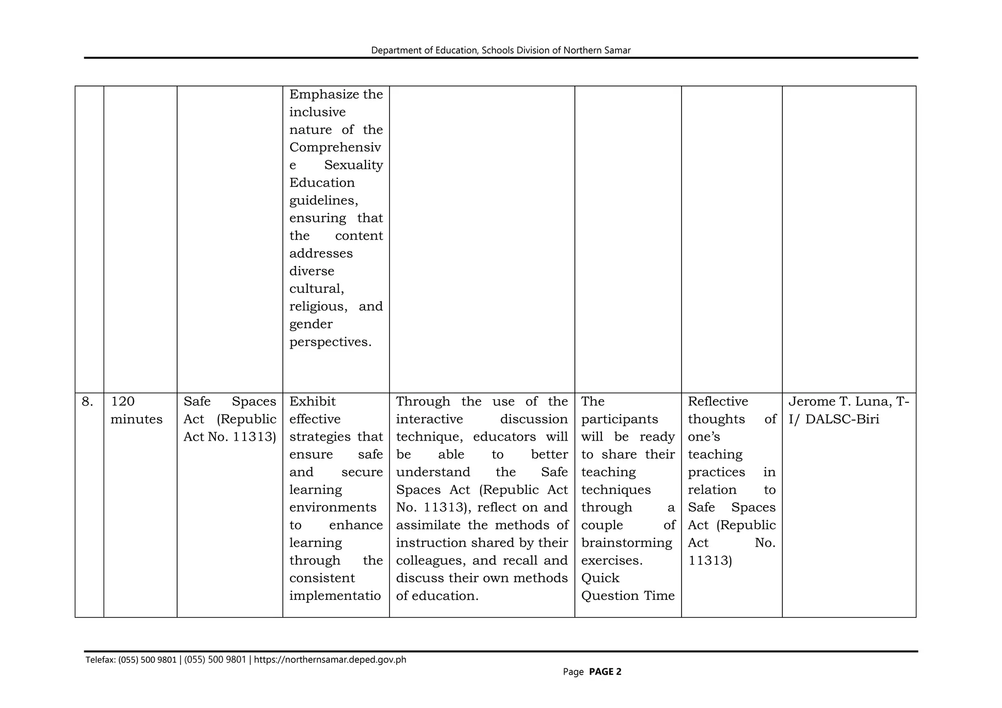 Sample Template for In-service training for teachers.docx