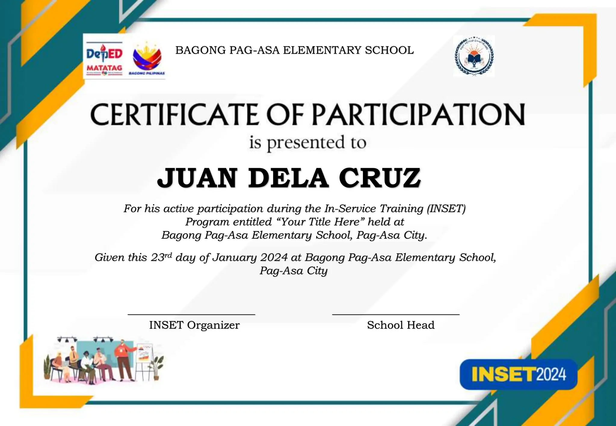 INSET CERTIFICATES you can find templates here! | PPT