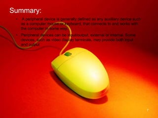 BASIC COMPUTER PERIPHERALS/DEVICES/SYSTEMS | PPTX