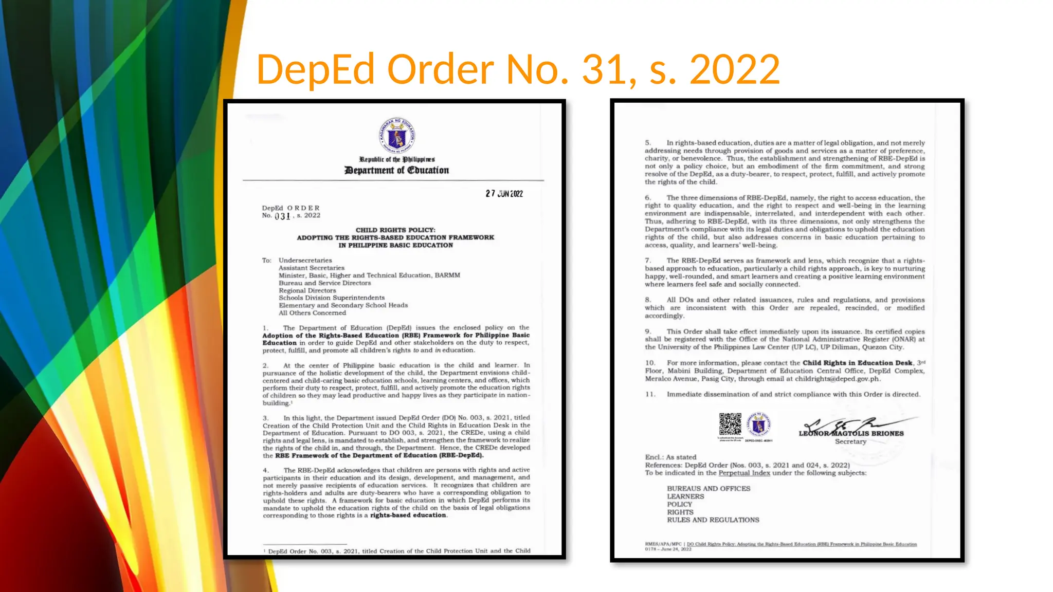 INSET DepEd Order 31 s2022.pptx villaverde | PPTX | Primary Education ...
