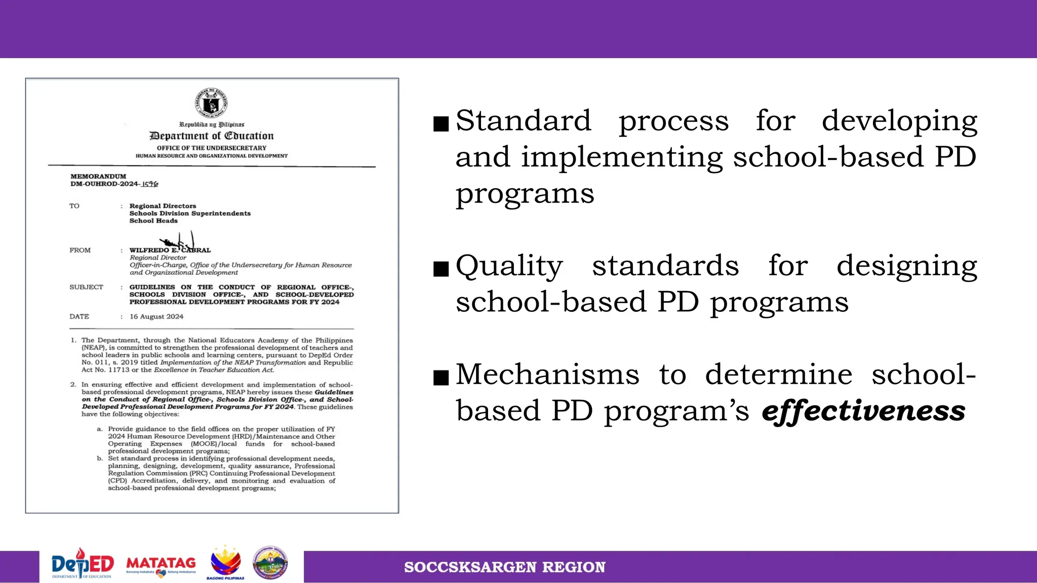 INSET PLANNING and DESIGNING of PD Programs | PPTX