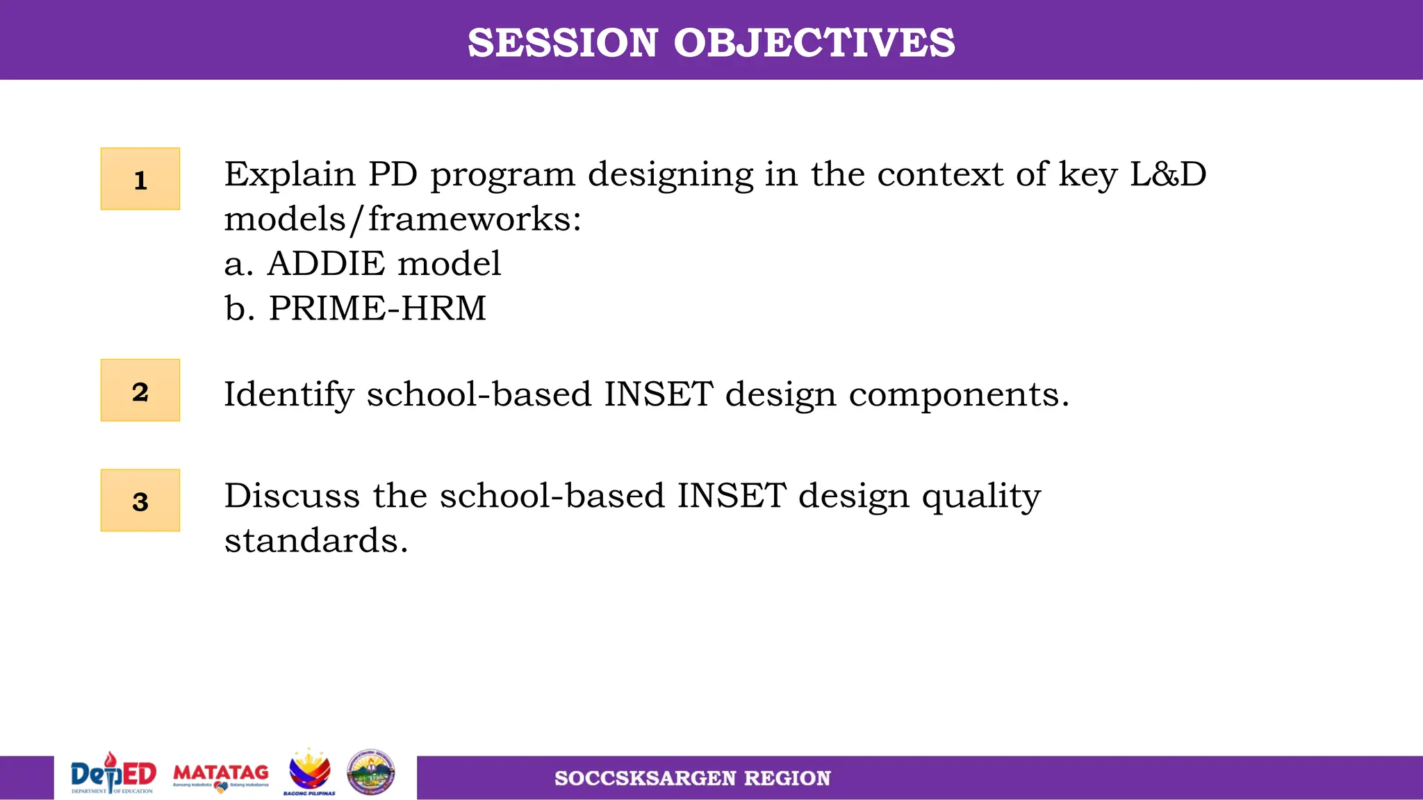 INSET PLANNING and DESIGNING of PD Programs | PPTX | Professional ...