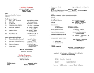 inset program sample school-based activity | DOCX