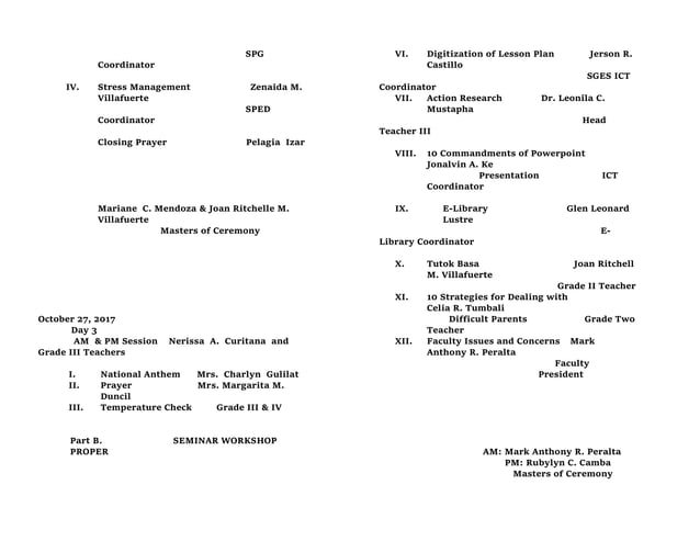 inset program sample school-based activity | DOCX