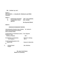 inset program sample school-based activity | DOCX