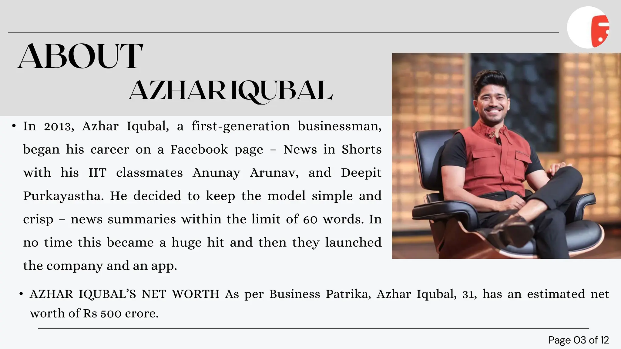 "InShorts: A Game-Changer in the Digital News Age" | PPTX