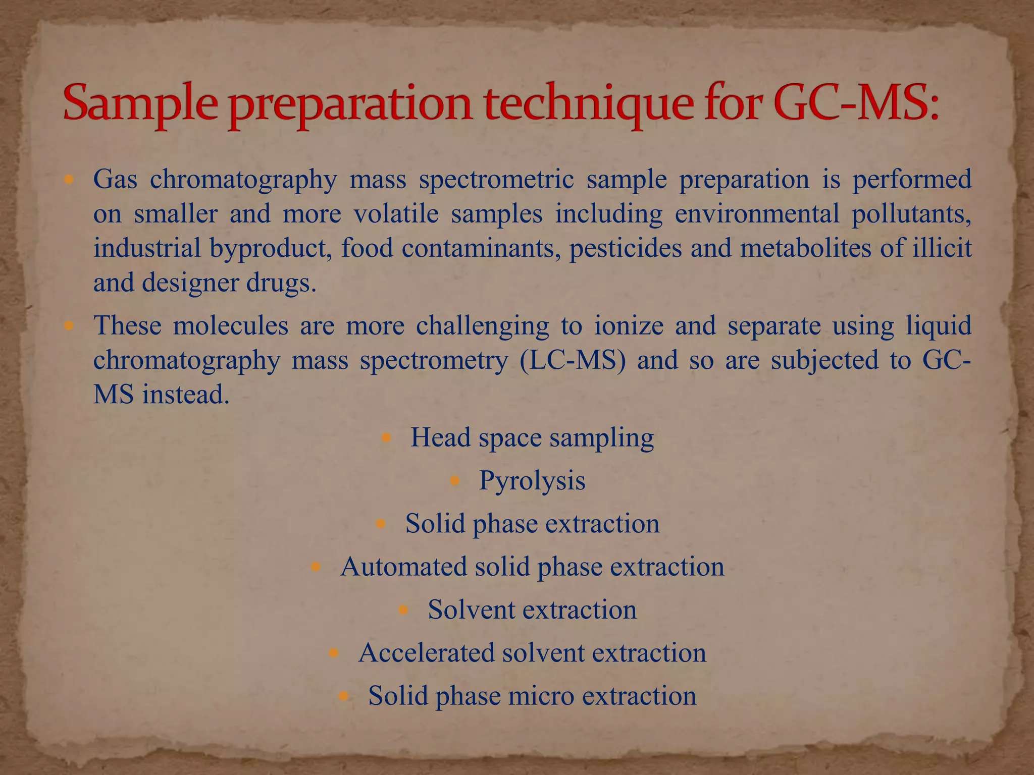 Sample preparation for Chromatography | PPTX
