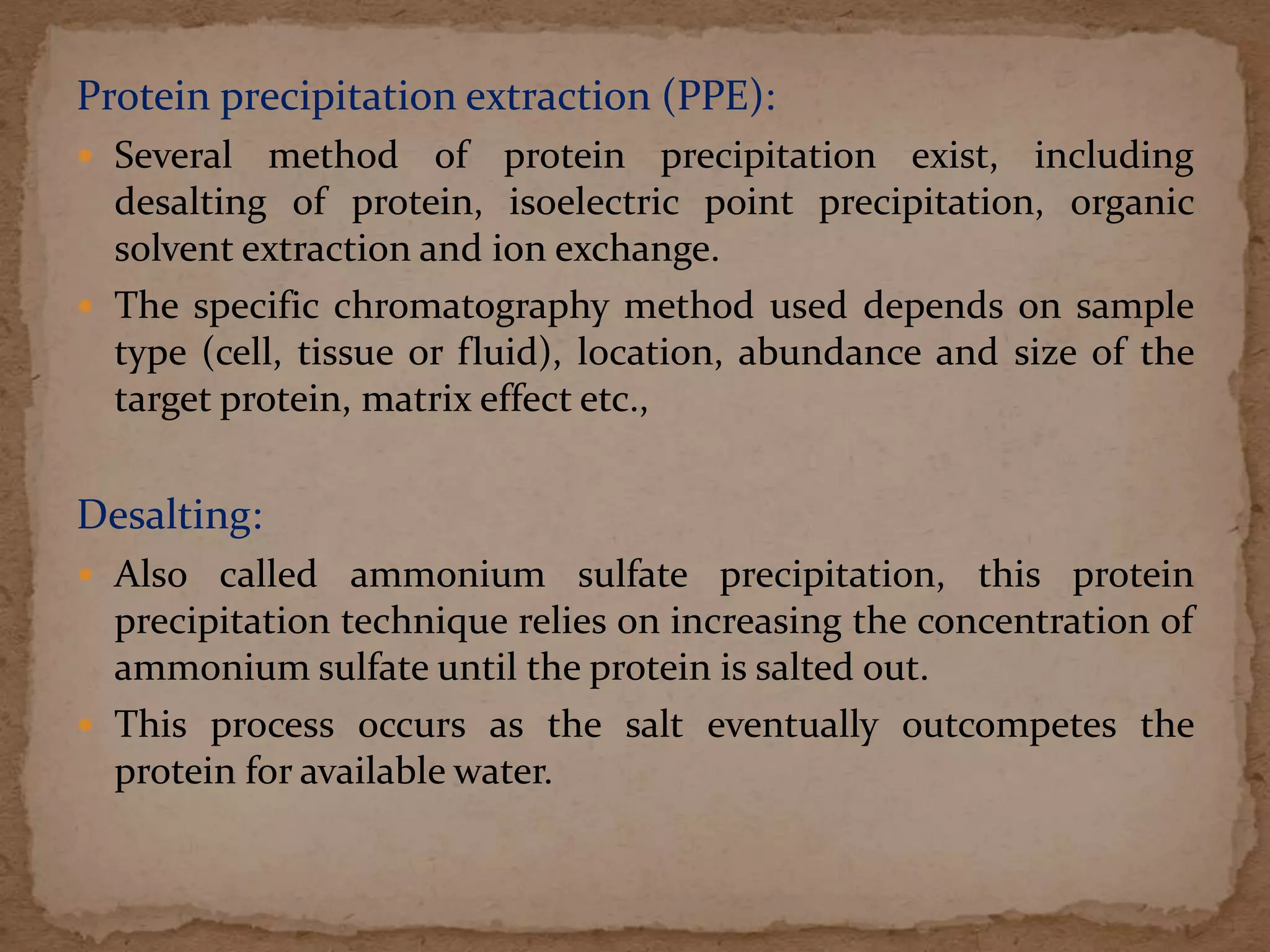 Sample preparation for Chromatography | PPTX
