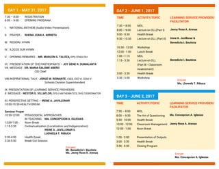 Division Seminar Workshop on the Enhancement | PPT