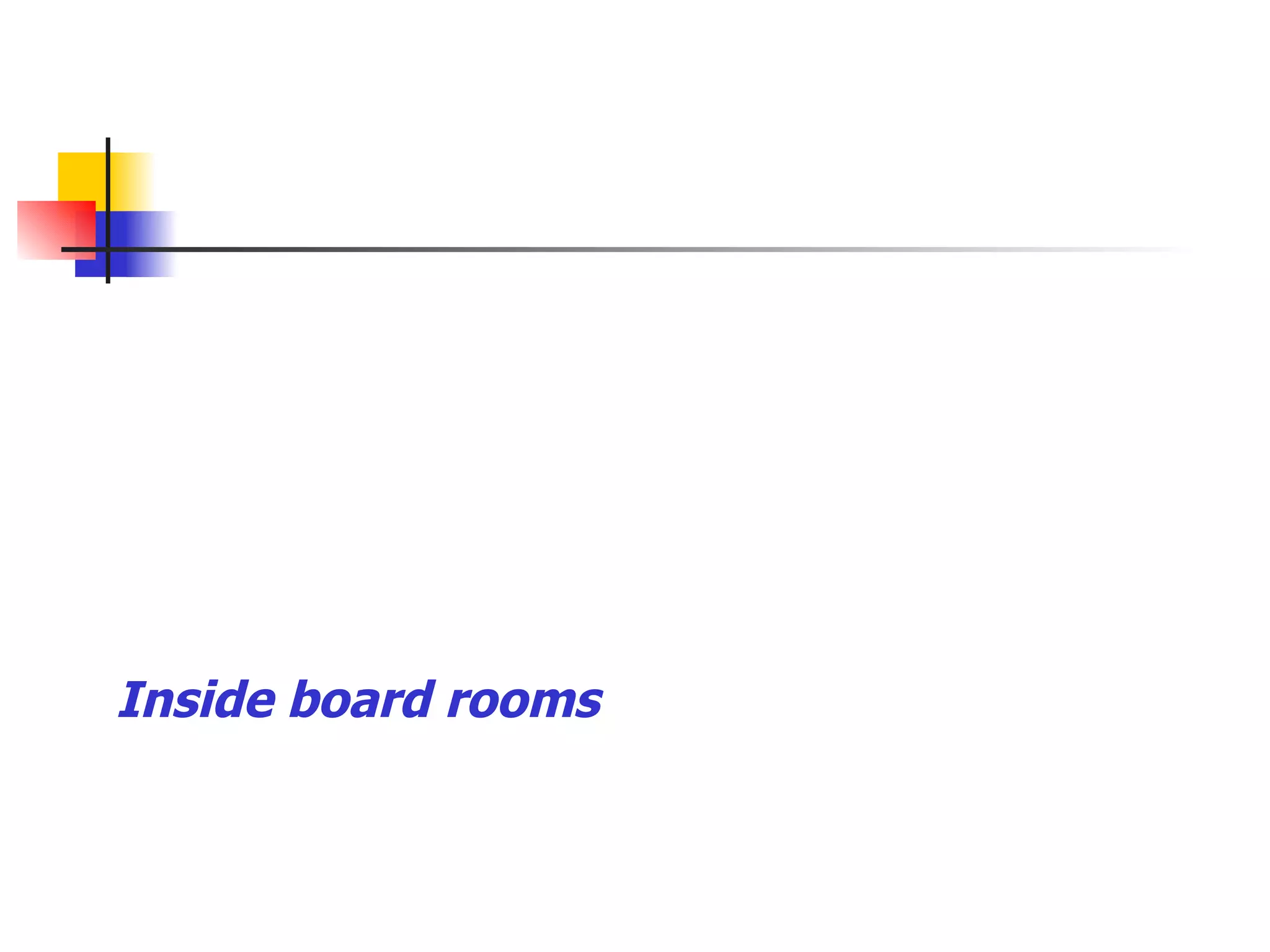 Inside board rooms | PPT