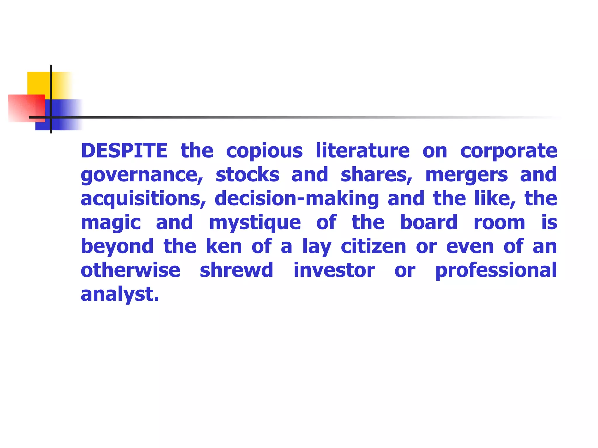 Inside board rooms | PPT