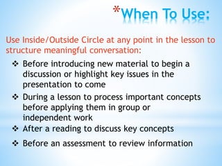 Inside outside circle- strategy | PPTX