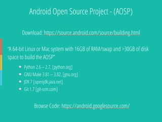 An Introduction to Android Internals | PPT | Free Download