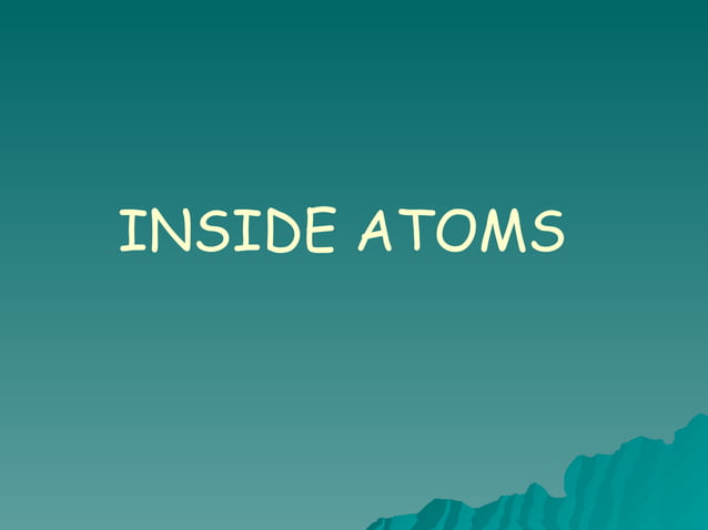inside atoms chemistry lower secondary.pptx | Chemistry | Science