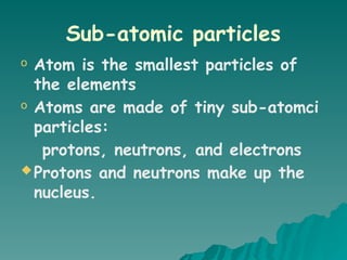 inside atoms chemistry lower secondary.pptx | Chemistry | Science