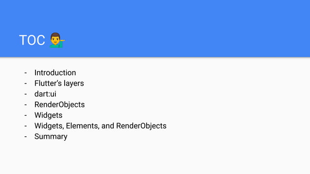 Inside Flutter: Widgets, Elements, and RenderObjects | PPT Inside Flutter: Widgets, Elements, and RenderObjects | PPT