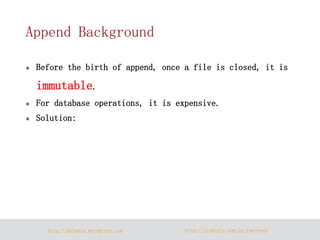 Inside HDFS Append | PPT