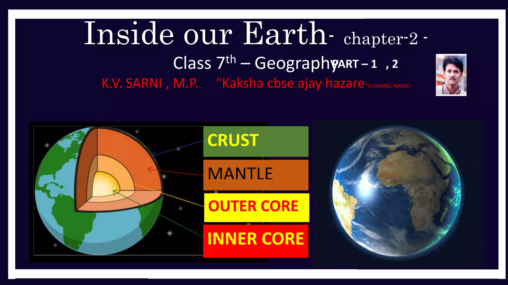 Inside our earth. | PPTX