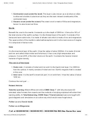 Inside Our Earth Class 7 Pdf