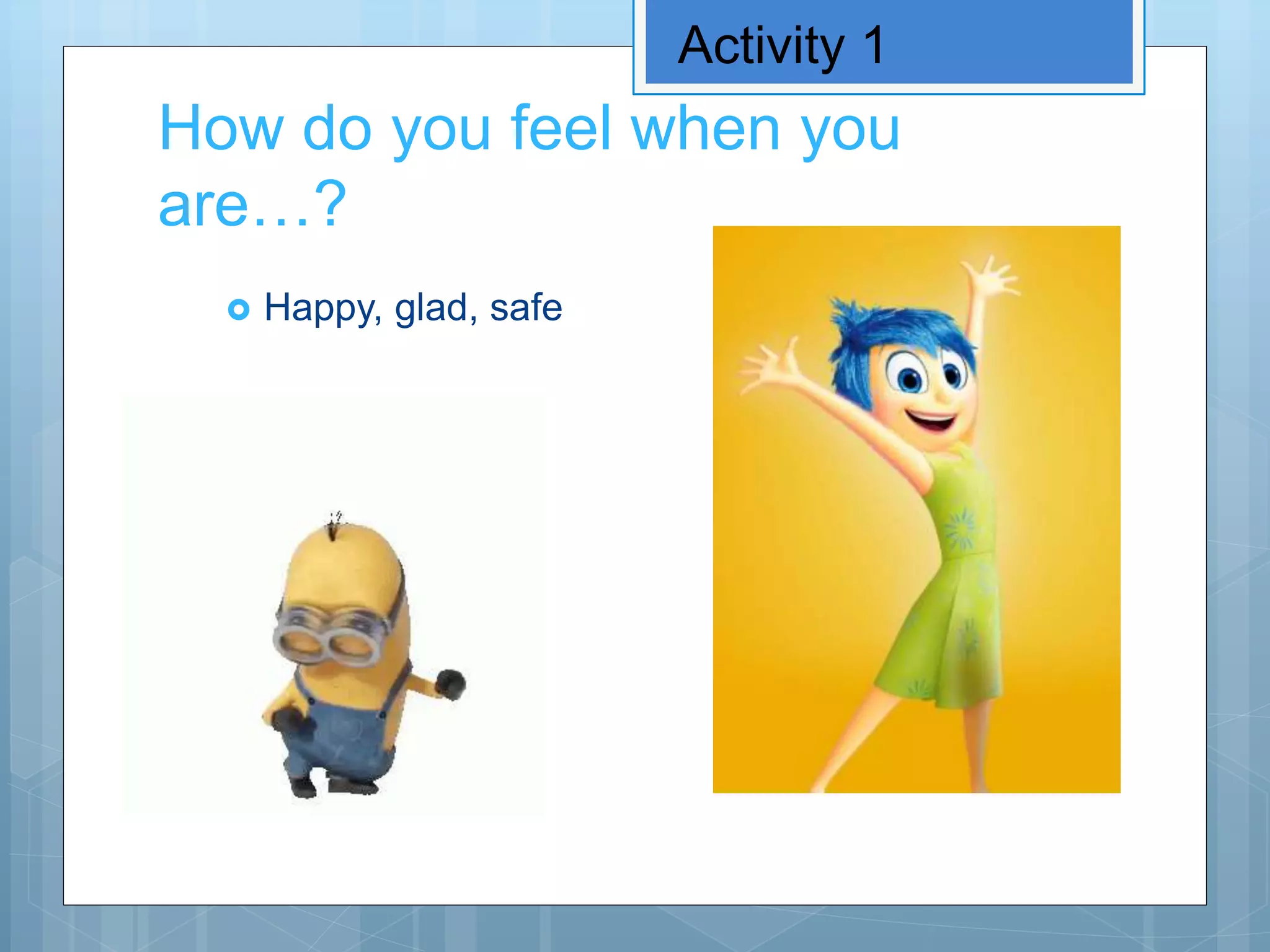Inside out emotions for 6th primary a1-a2 students. | PPTX