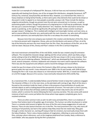 Inside out analysis | ODT | Movies | Entertainment