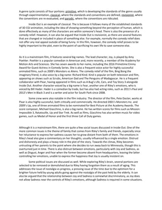 Inside out analysis | ODT | Movies | Entertainment