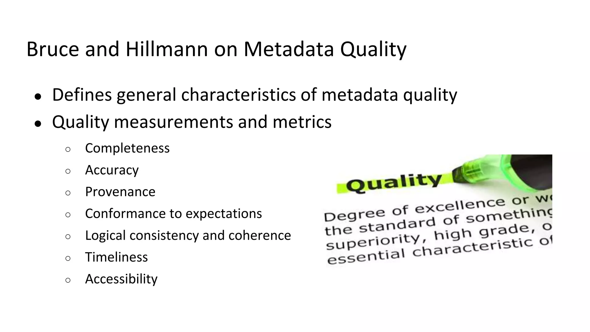 Inside Out and Outside In: A Holistic Approach to Metadata Assessment for an Off-site Storage ...
